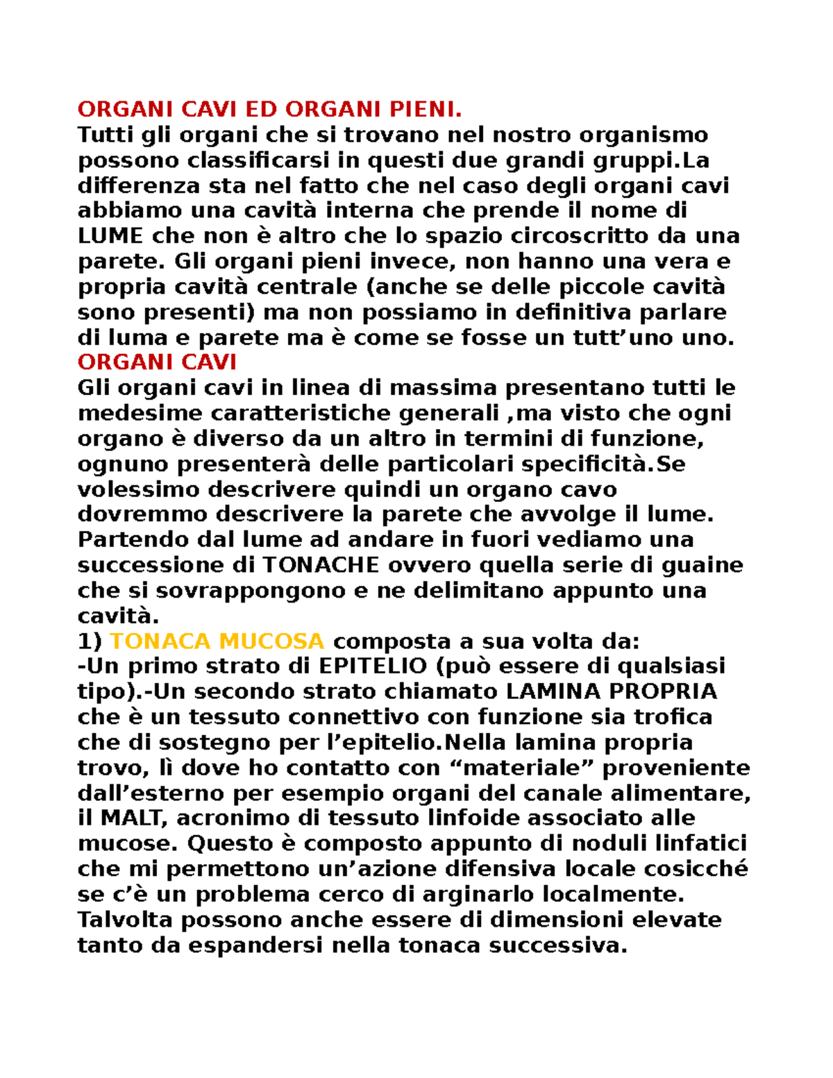 Organi CAVI ED Organi Pieni - ORGANI CAVI ED ORGANI PIENI. Tutti gli ...