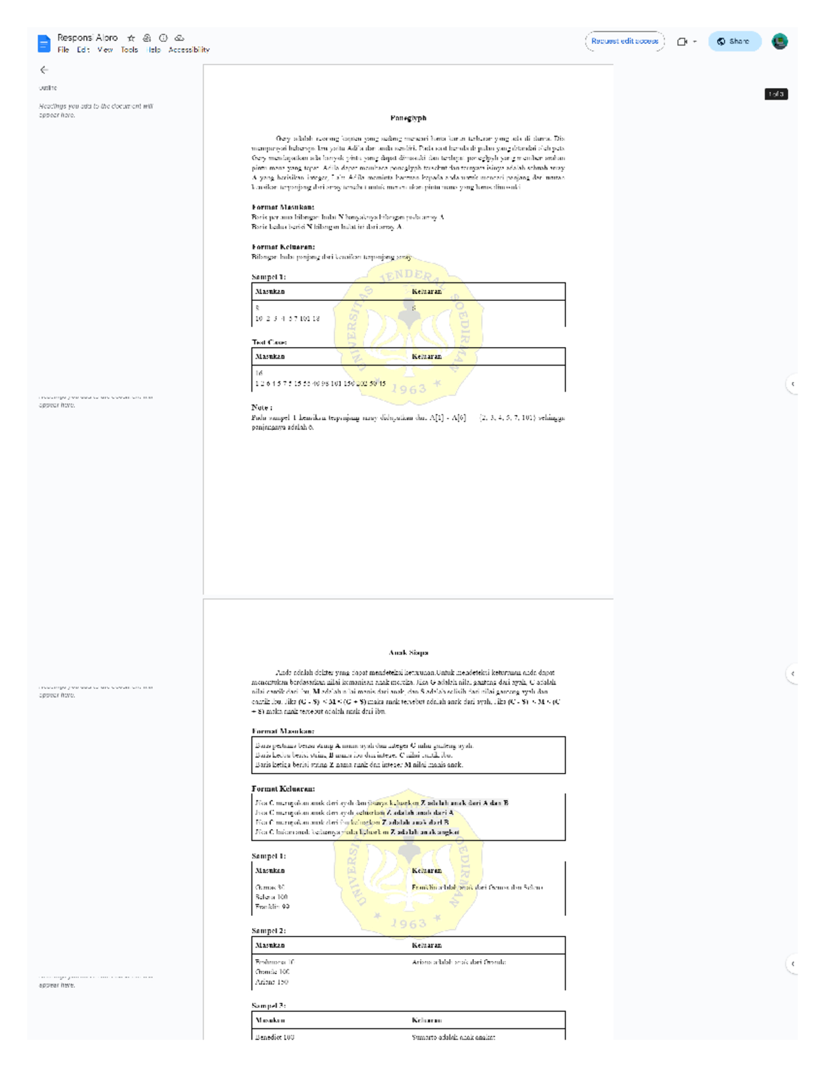 Responsi Alpro - Algoritma dan Pemrograman - Studocu