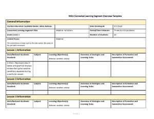 Social Studies Learning Segment Template - Task 1 - Social Studies ...