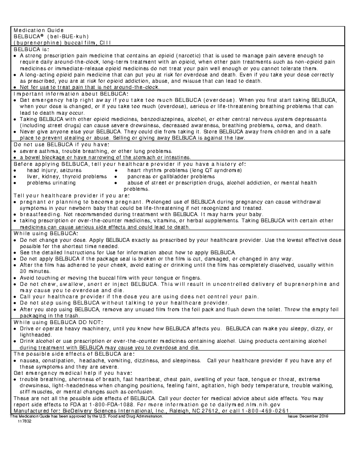 Belbucca med-guide - Medication Guide BELBUCA® (bel-BUE-kuh ...