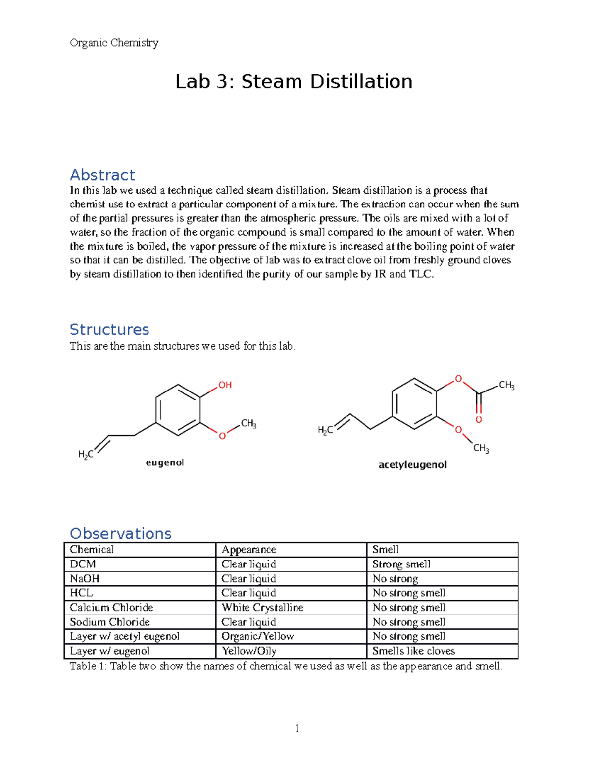 Steam Distillation - Helpful when doing your lab report - Organic ...
