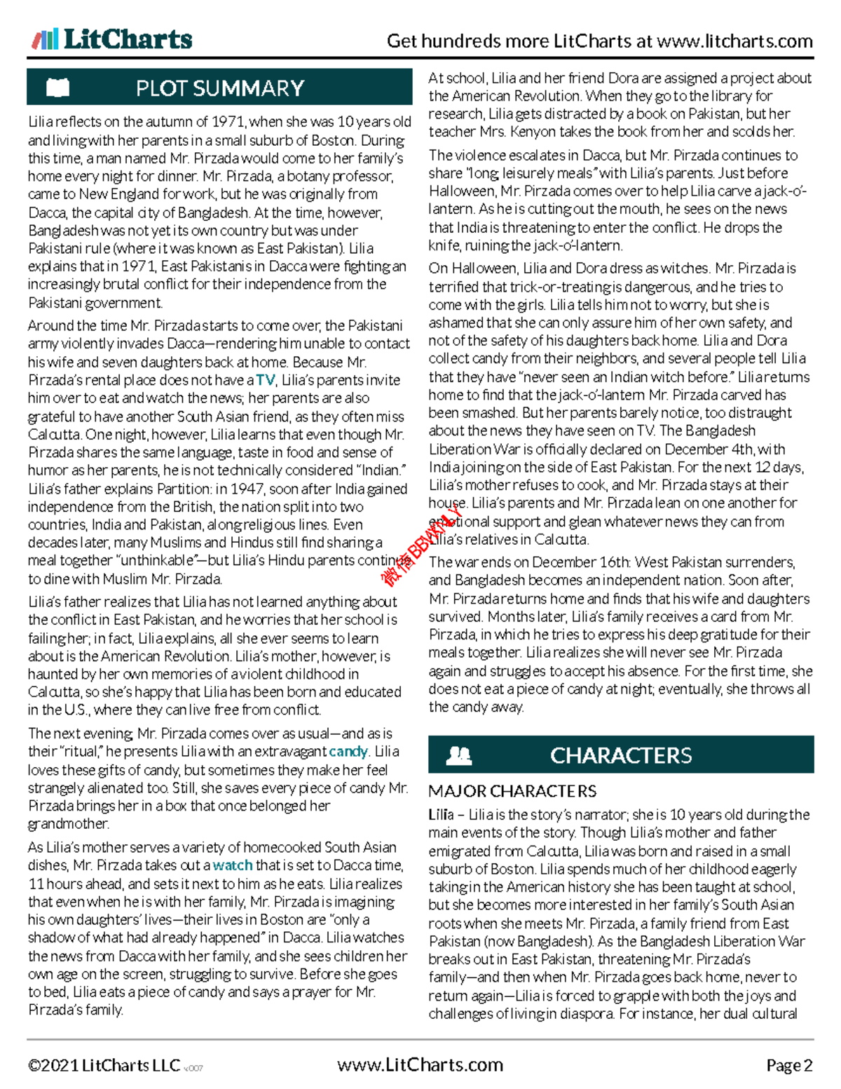 When-Mr-Pirzada-Came-to-Dine-Lit Chart 2 - Lilia reflects on the autumn ...