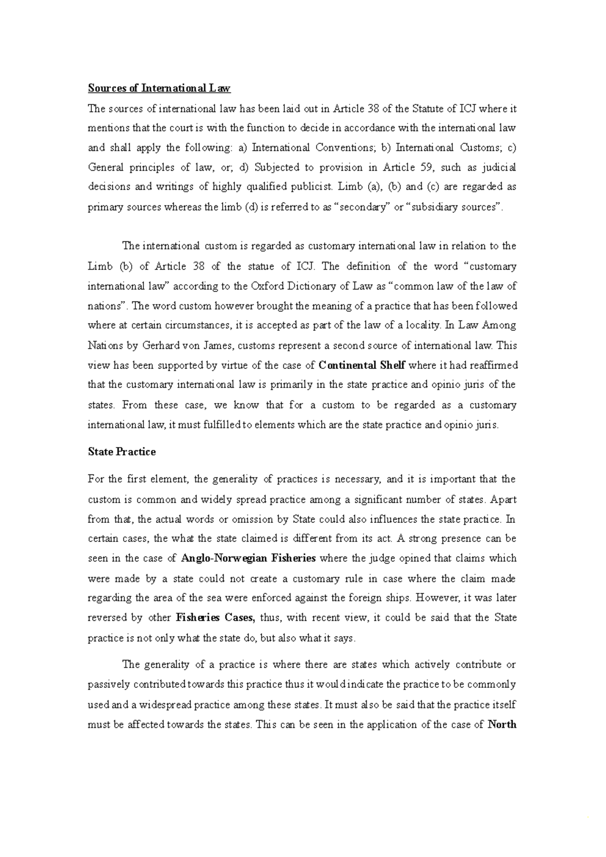 Customary-international-law compress - Sources of International Law The ...