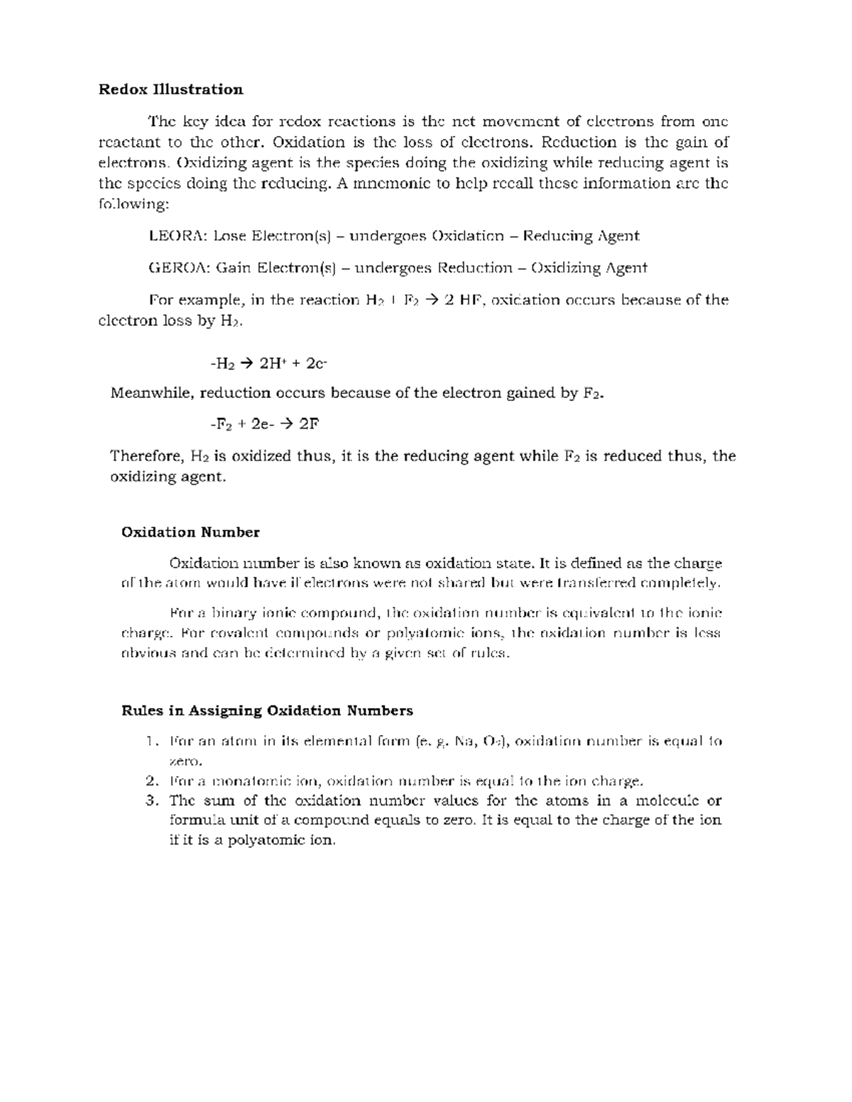 Redox Reactions 1 - General Chemistry 2 - For covalent compounds, like ...