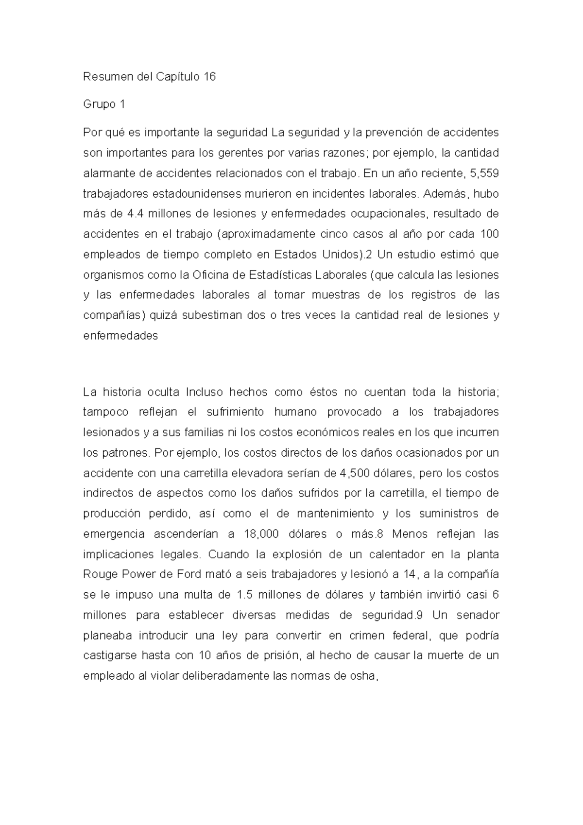 Resumen del Capítulo 16 - Resumen del Capítulo 16 Grupo 1 Por qué es ...