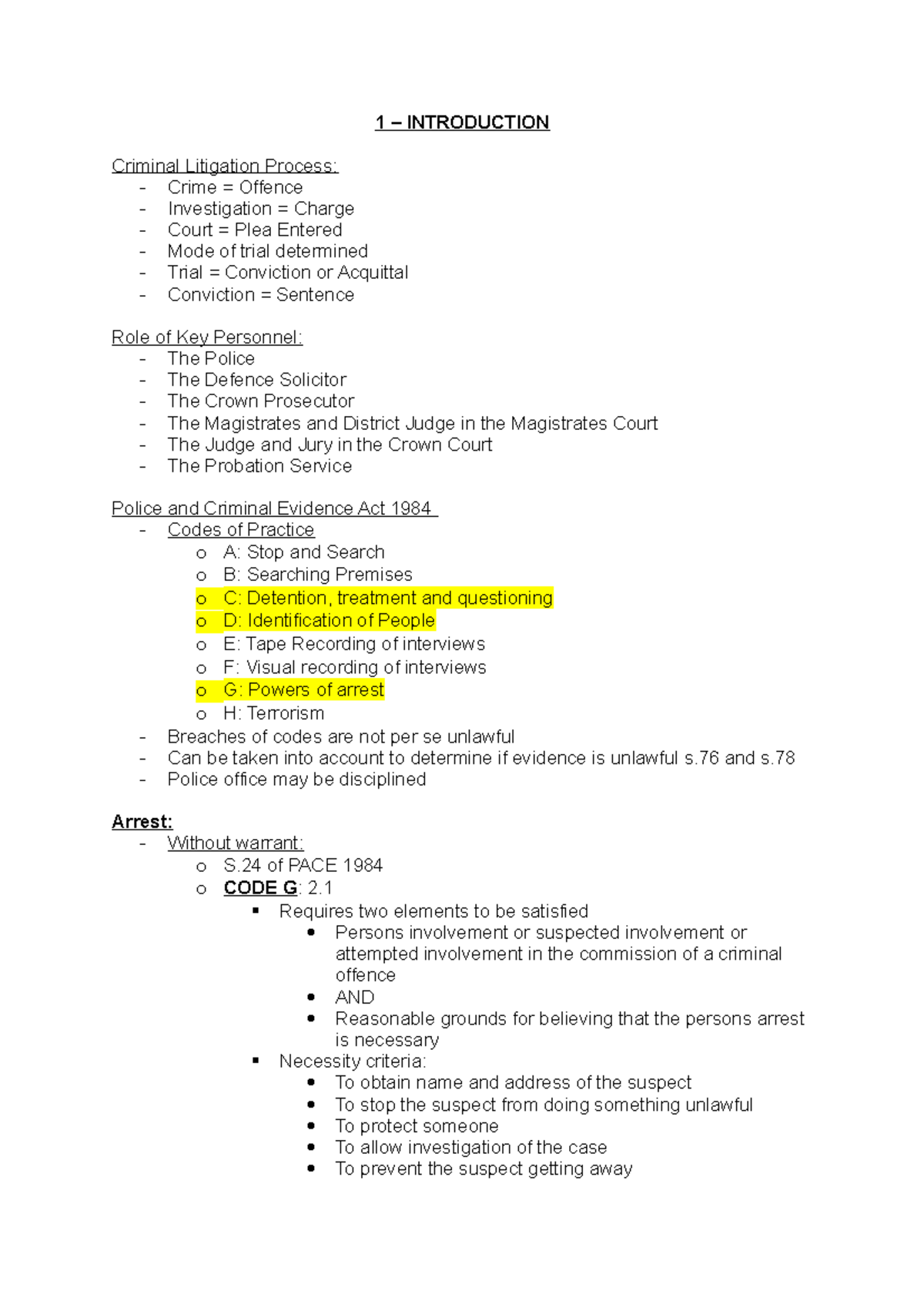 1 - Introduction - 1 – INTRODUCTION Criminal Litigation Process ...
