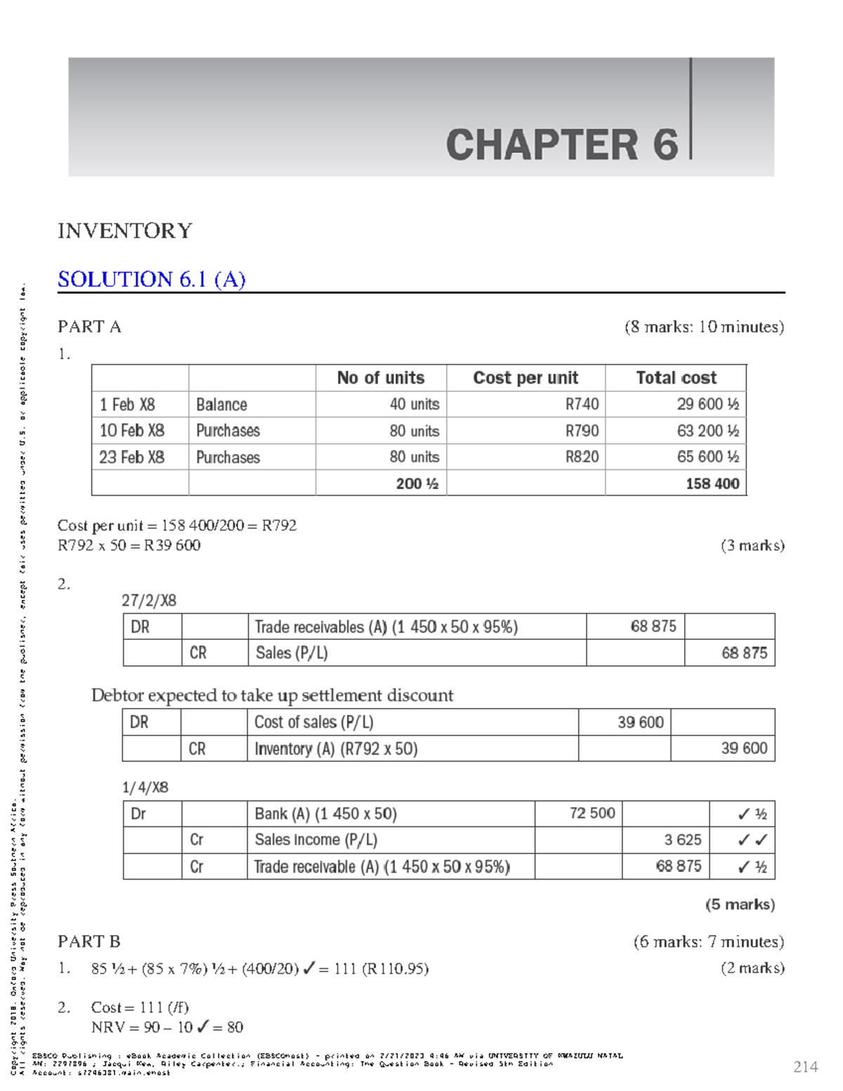 Inventory Solutions Introduction Financial Accounting 214 2 1 2
