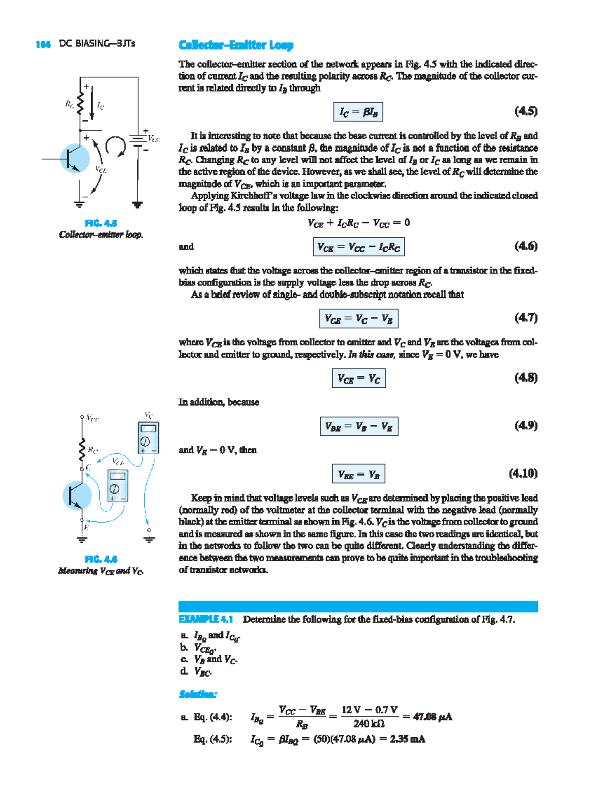 Collector–Emitter Loop - Electronic Circuit: devices and analysis - Studocu
