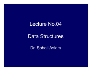 DSA Lecture-12 [18 ︎5 ︎2022] - Data Structures and Algorithms - Studocu