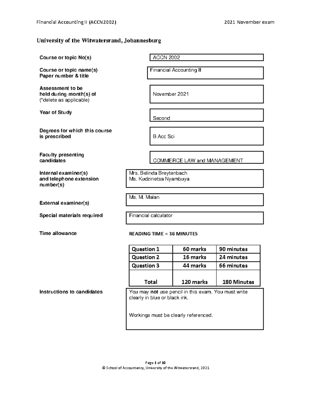 2021+November+exam - Past Paper Nov-2021 - Page 1 of 10 University of ...