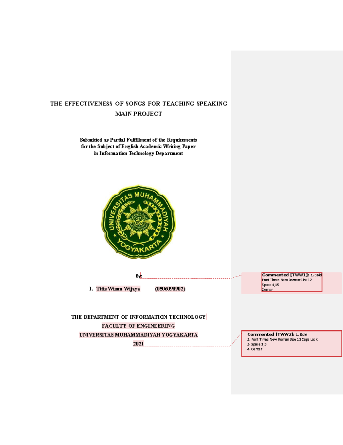 [meeting 15] Example Of Introduction Reference Commented [tww1] Font Times New Roman Size 12
