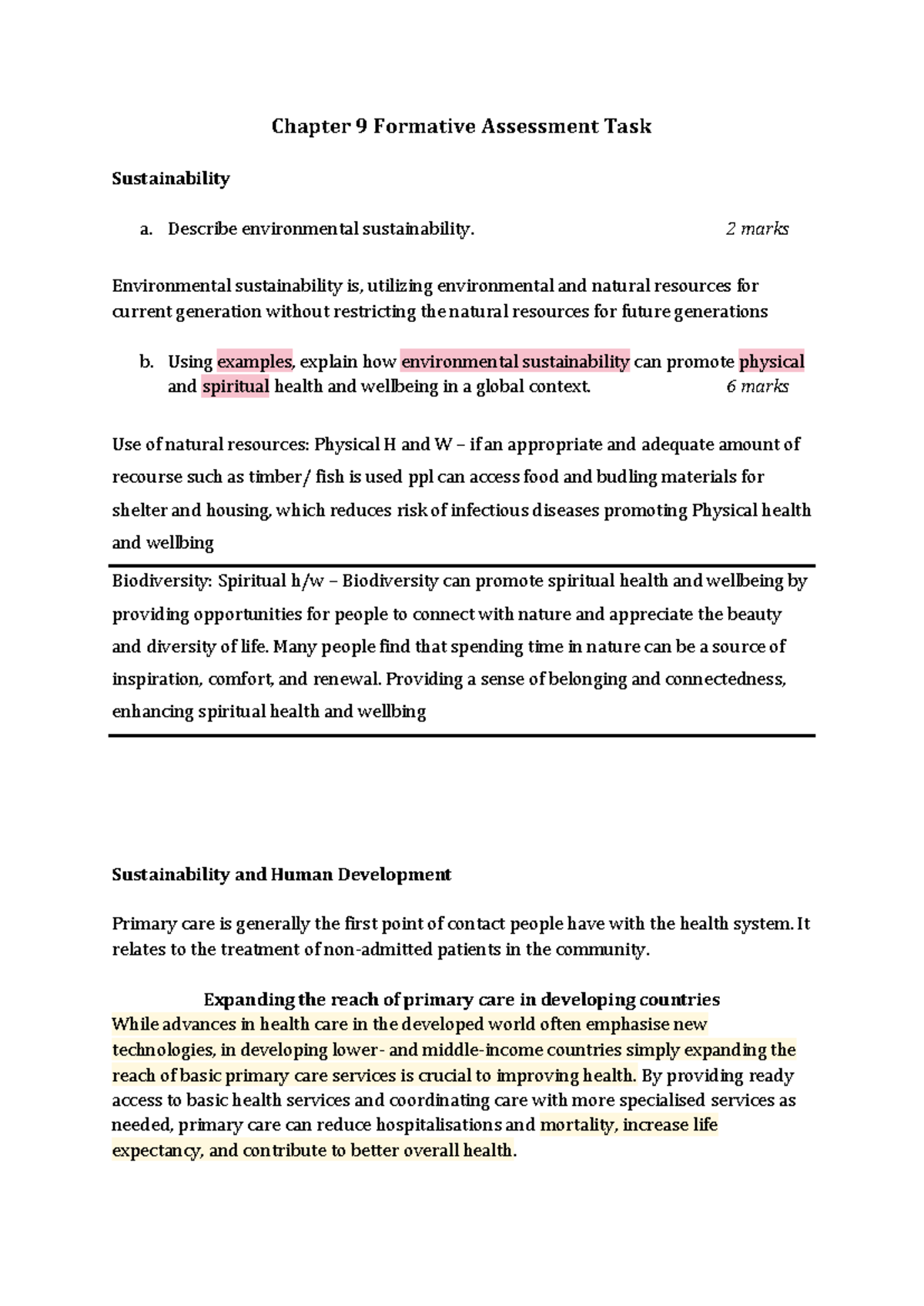 Ch 9 Formative Assessment Task - Chapter 9 Formative Assessment Task ...