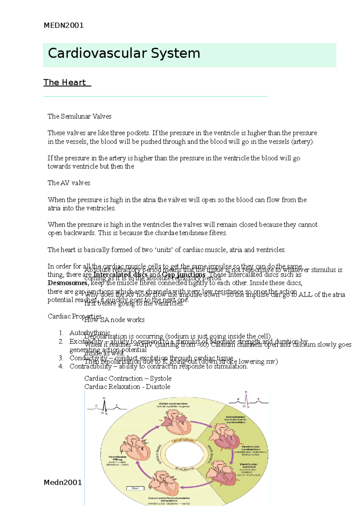 The Canrdiovascular System - The Heart