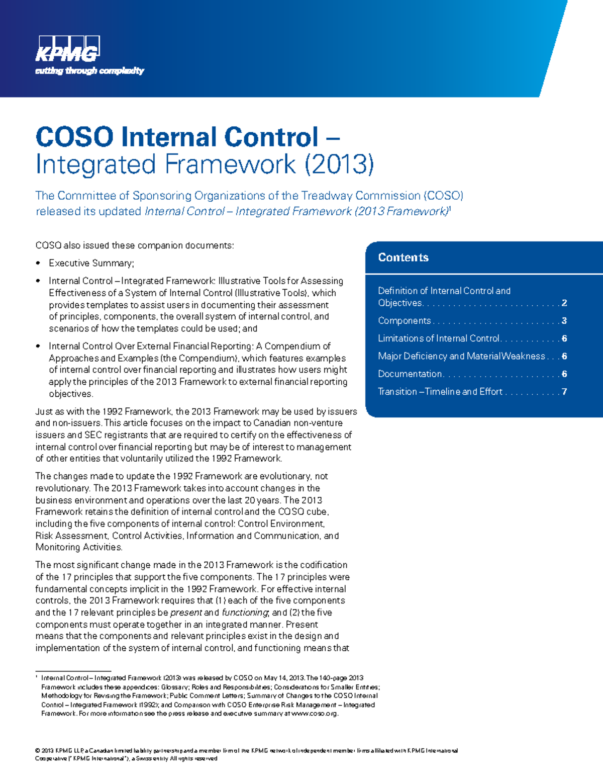 2750 New Coso 2013 Framework Whitepaper V4 Coso Also Issued These