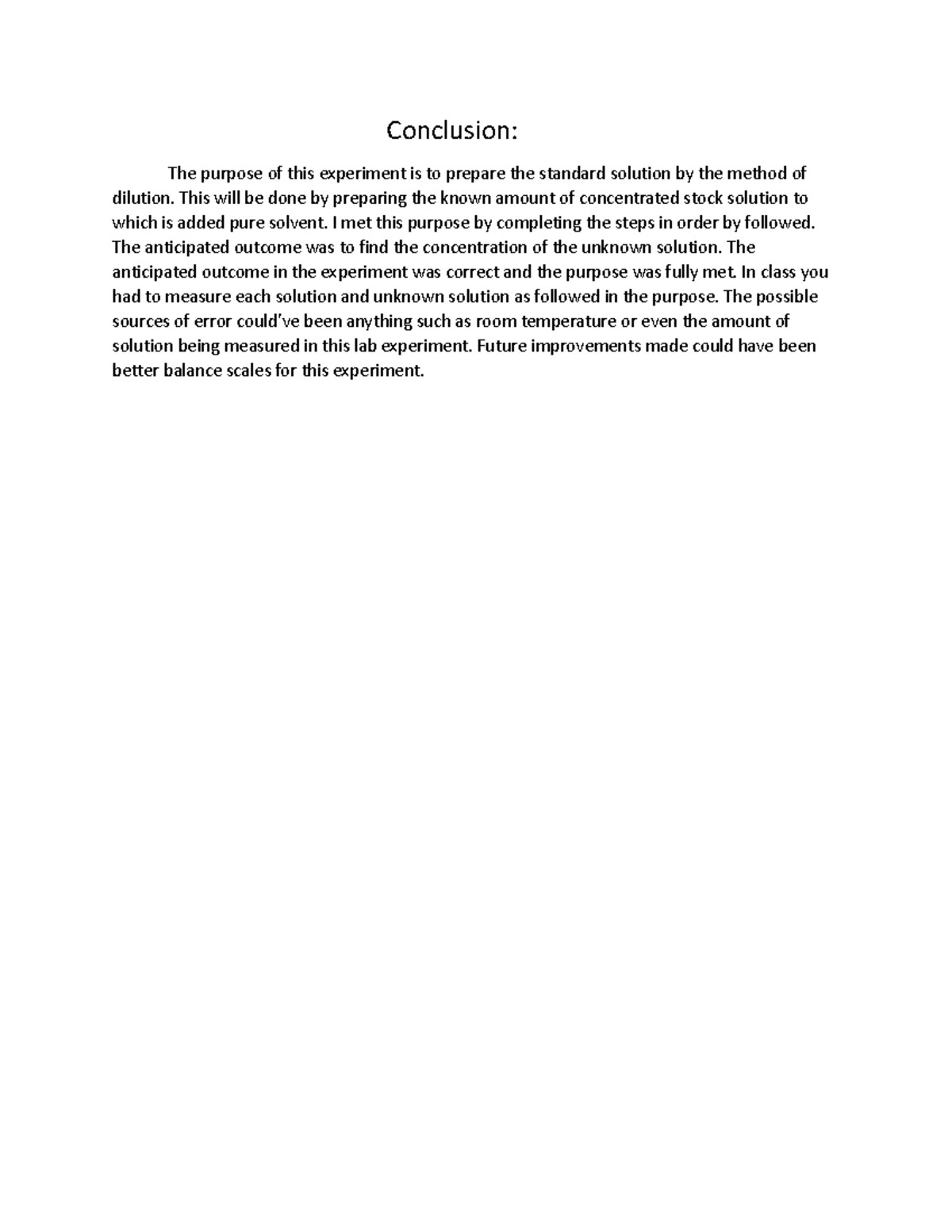 Conclusion Density of Solutions - Conclusion: The purpose of this ...