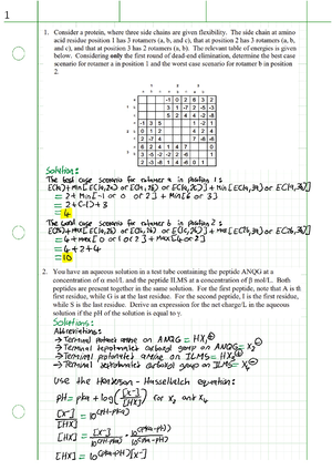 Bioengineering 100 - Professor Kamei - Problem Set 6 Solutions ...