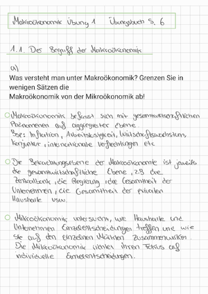 Klausur - SS 2021 - Dieses Dokument ist eine Mitschrift zu dem Fach Makroökonomie - 2 ...