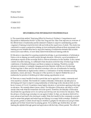 Assignment #1 (MC) - ASSIGNMENTS FOR CHAPTER ONE INTRODUCTION TO MASS ...