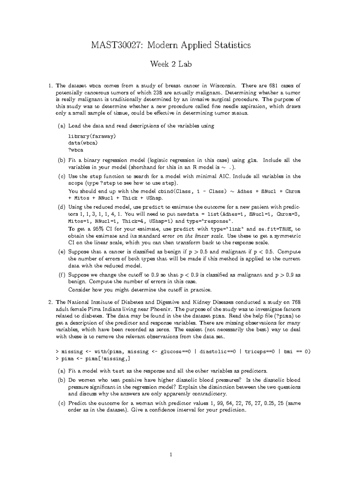 2024 MAST30027 week2 lab - MAST30027: Modern Applied Statistics Week 2 ...
