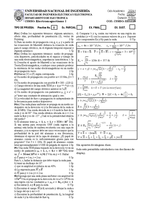 EE522NO20241 EXFI - Examen final. Ley de Faraday, Ley de Lenz ...