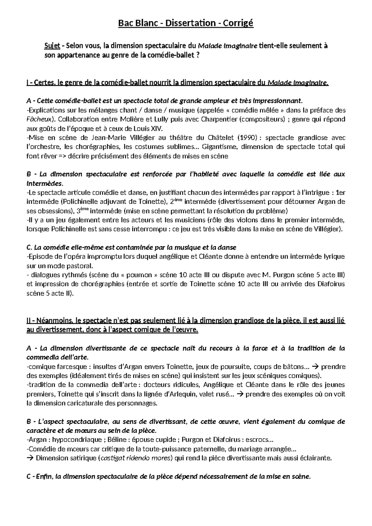 1ere MI dissertation BB corrigé 104 - Bac Blanc - Dissertation ...