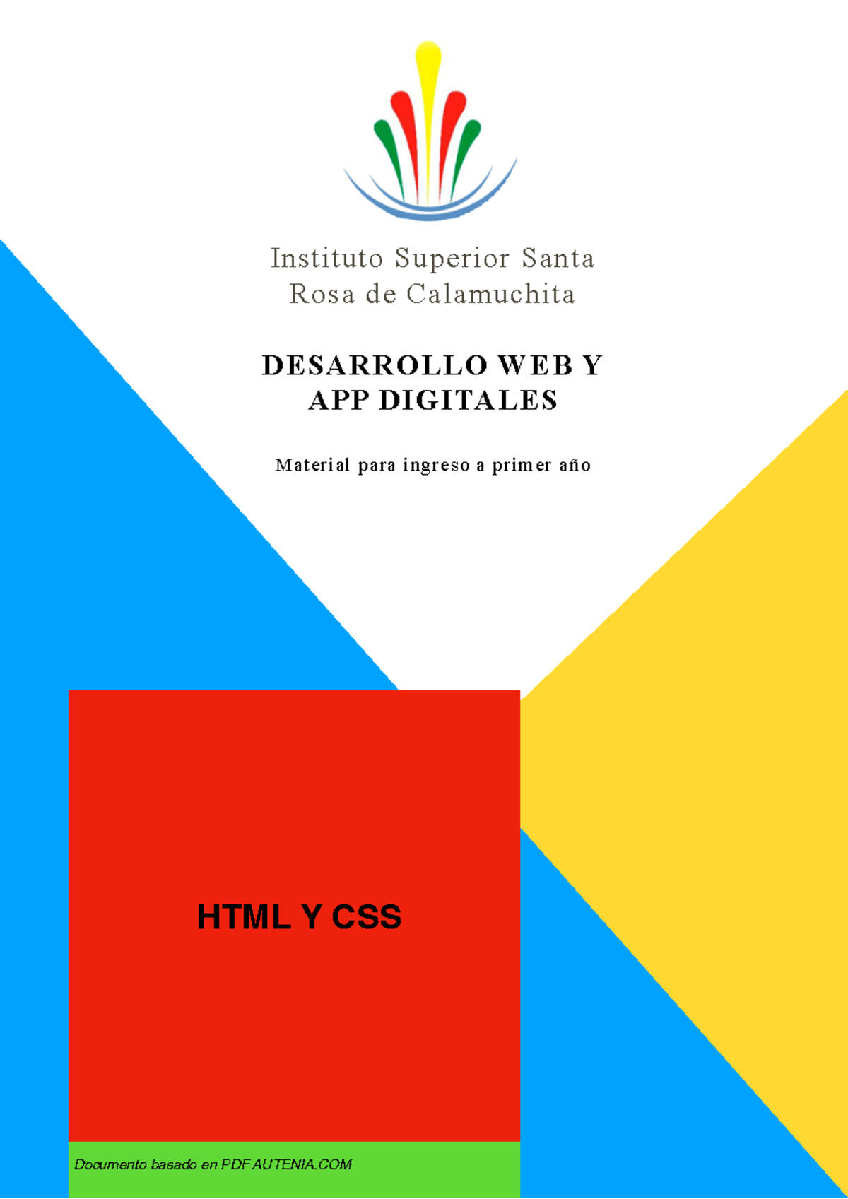 Html Y Css Apuntes De Html Html Y Css Instituto Superior Santa Rosa