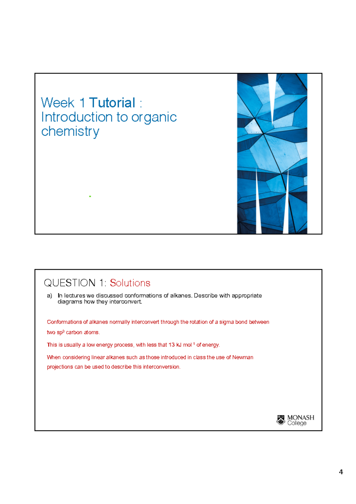MCD4400 Tutorial week 1 answers (3) (1) (8) - QUESTION 1: Solutions a) In lectures we discussed ...