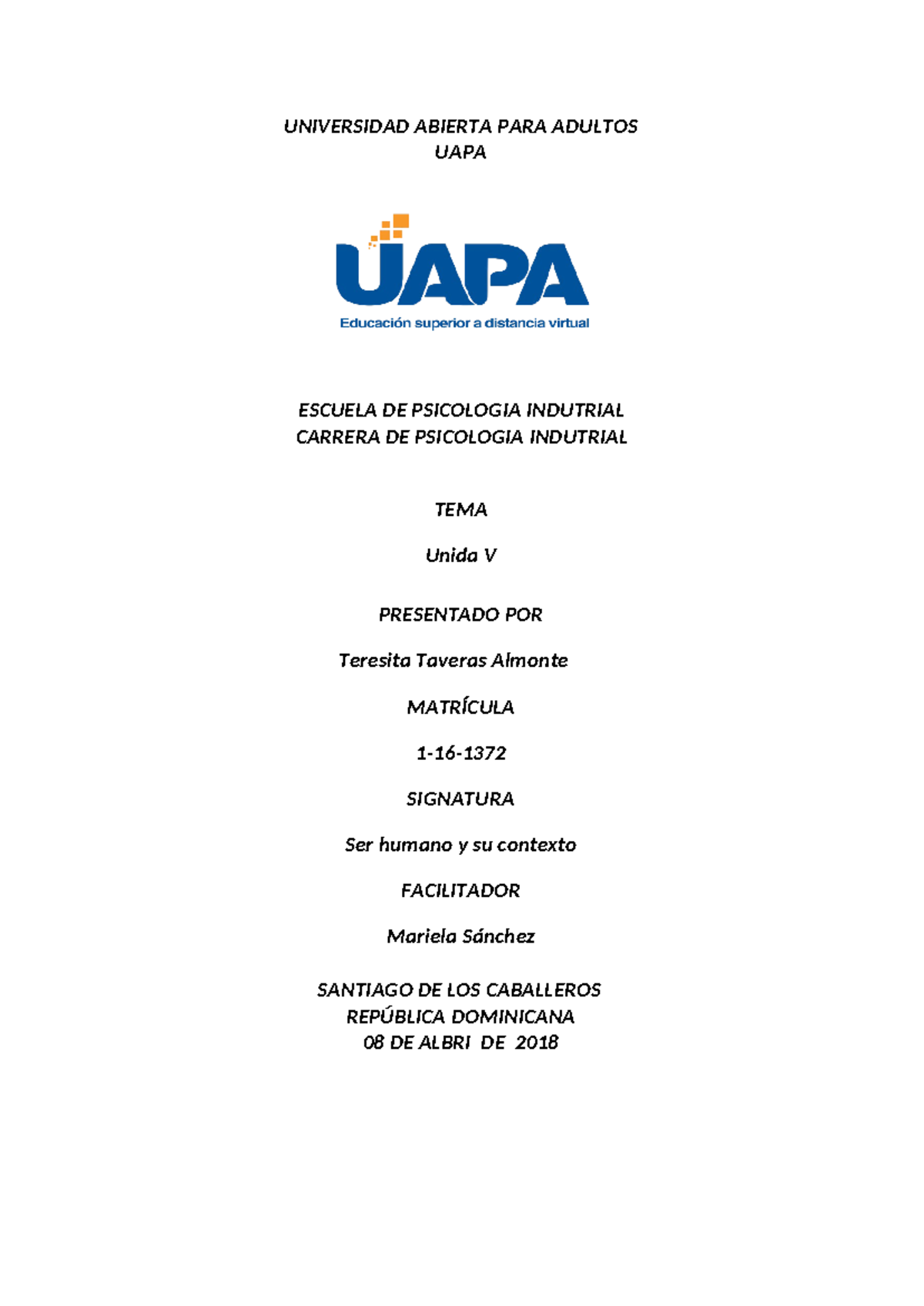 Universidad Abierta PARA Adultos V - UNIVERSIDAD ABIERTA PARA ADULTOS ...