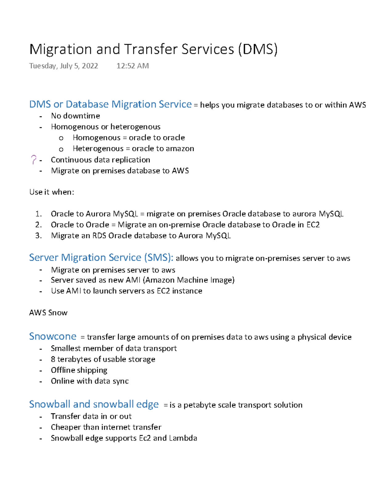 Migration and Transfer Services (DMS) - DMS or Database Migration ...