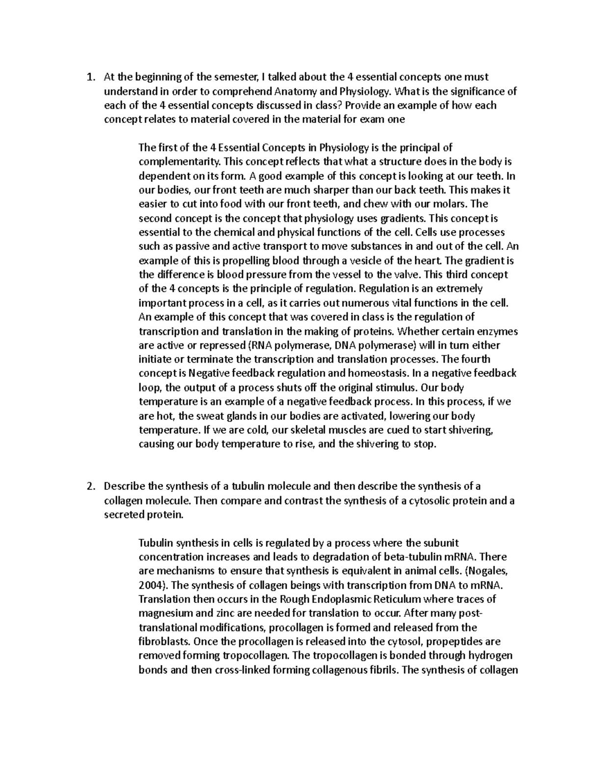 Lecture Assignment 1 - At the beginning of the semester, I talked about the 4 essential concepts ...