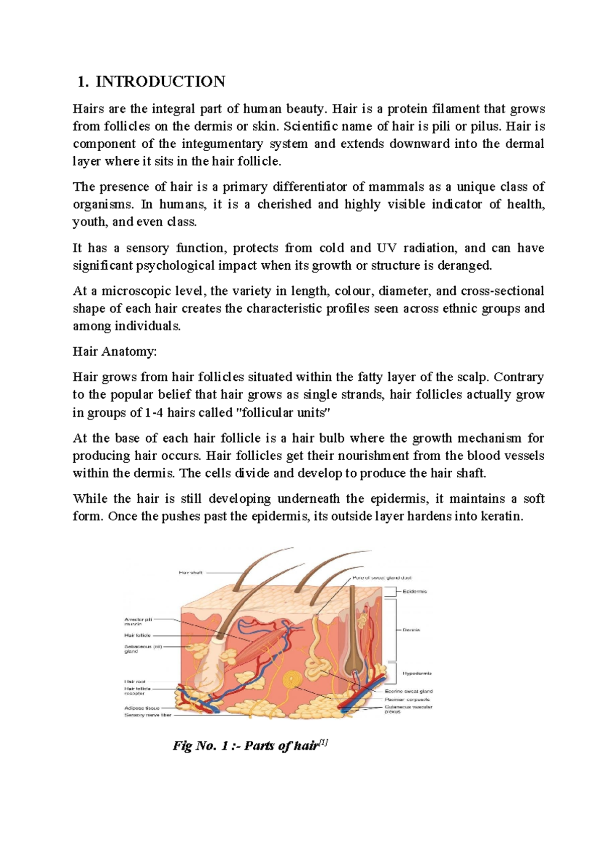 Final shampoo 111 - Use hear - INTRODUCTION Hairs are the integral part ...