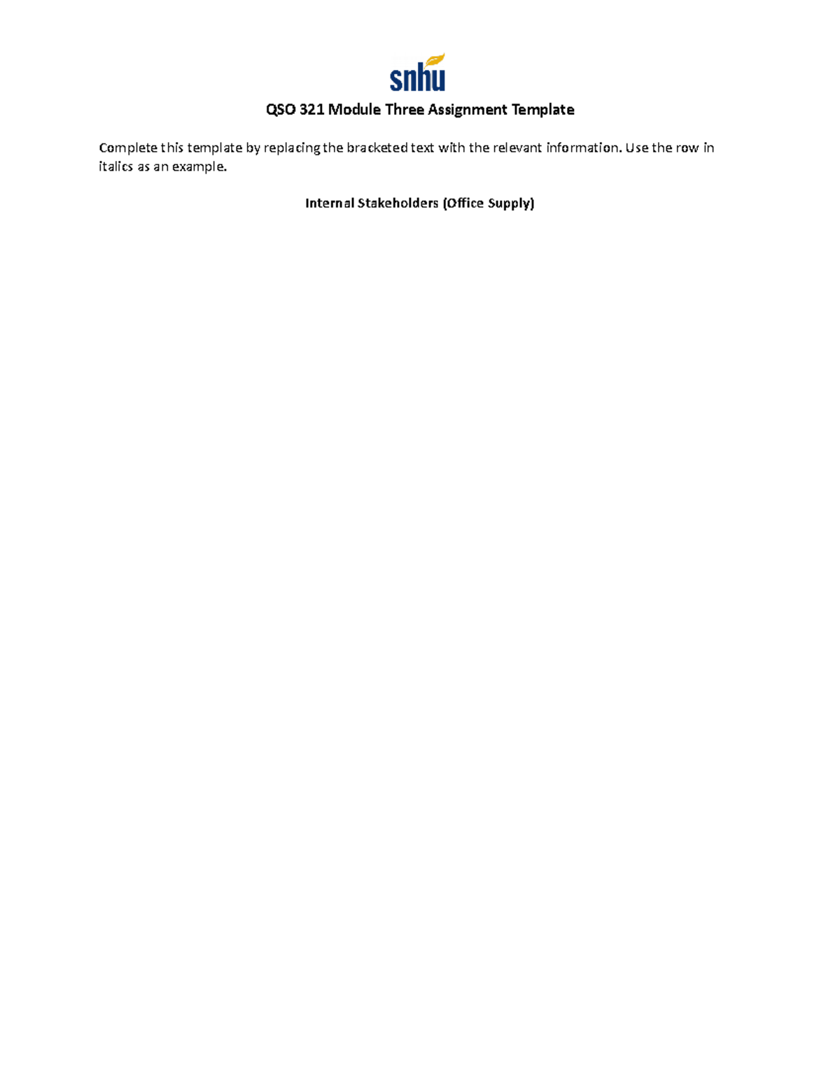 QSO 321 Module Three Assignment Template - QSO 321 - SNHU - Studocu QSO 321 Module Three Assignment Template - QSO 321 - SNHU - Studocu