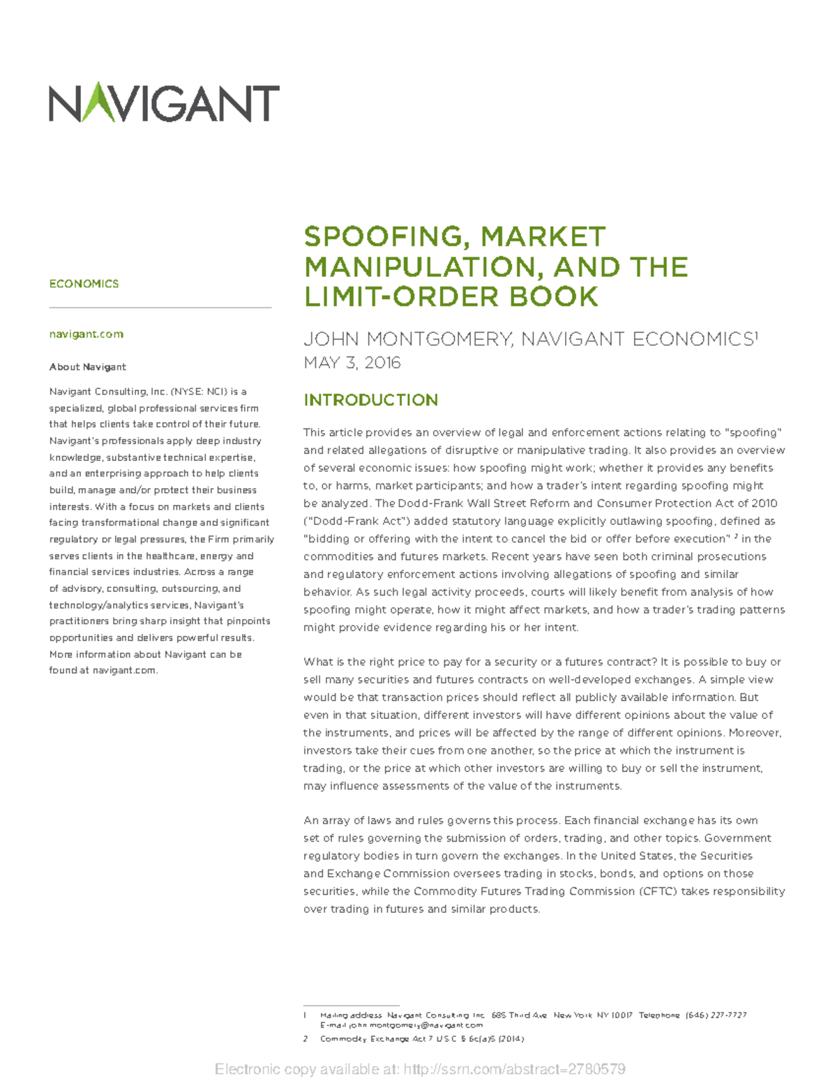 Spoofing, Market Manipulation, and the Limit-Order Book - Electronic ...
