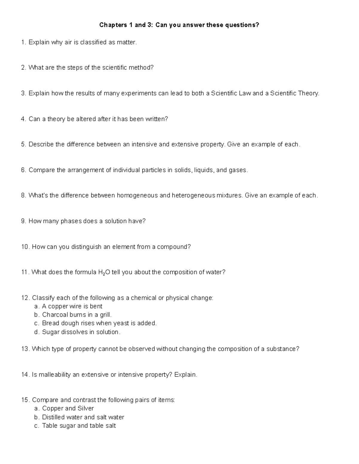 Chapters 1 and 3 Can you answer these questions - Chapters 1 and 3: Can ...