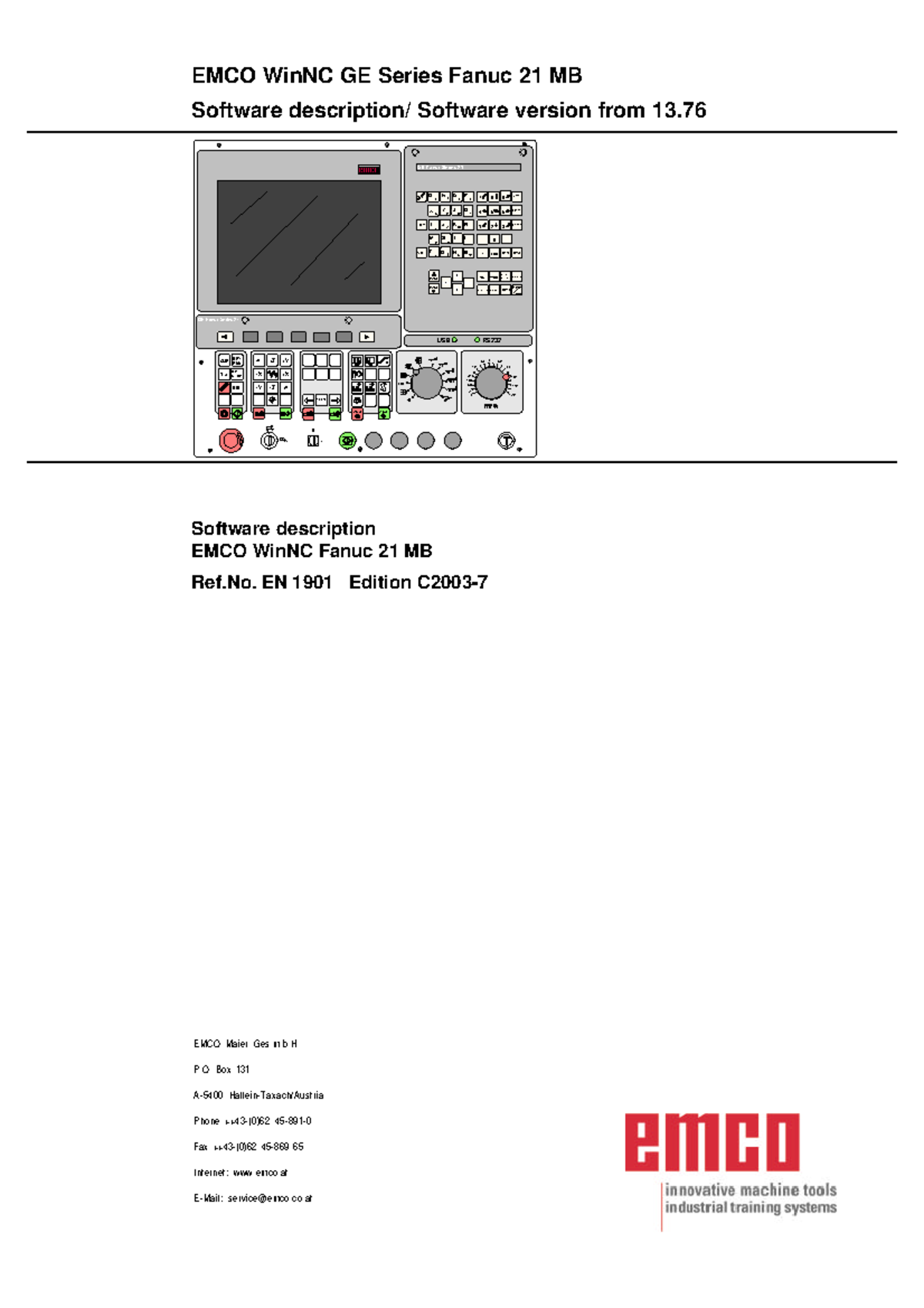 Fanuc 21MB EN C 01 - How to use G-Code - EMCO Maier Ges.m.b. P. Box 131 ...
