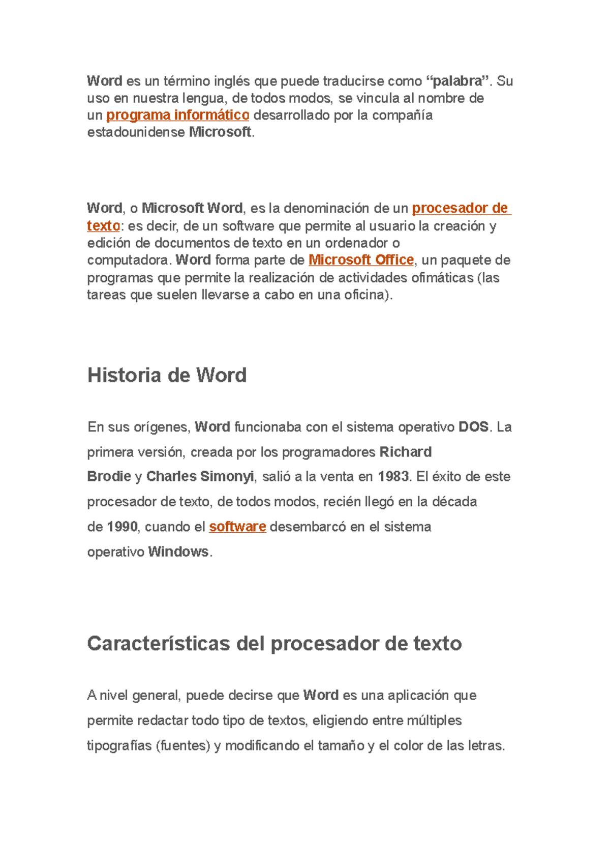 Que es word - es bueno - Word es un término inglés que puede traducirse ...