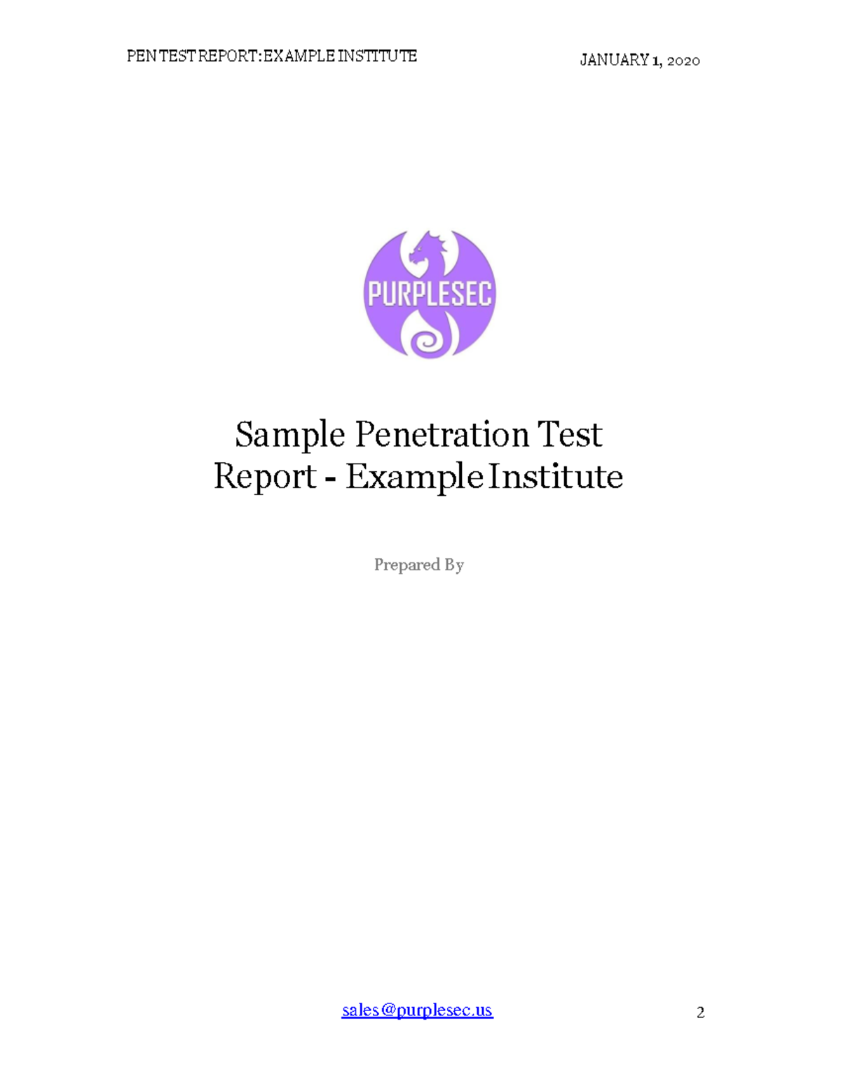 Sample Penetration Test Report Purple Sec - Sample Penetration Test ...