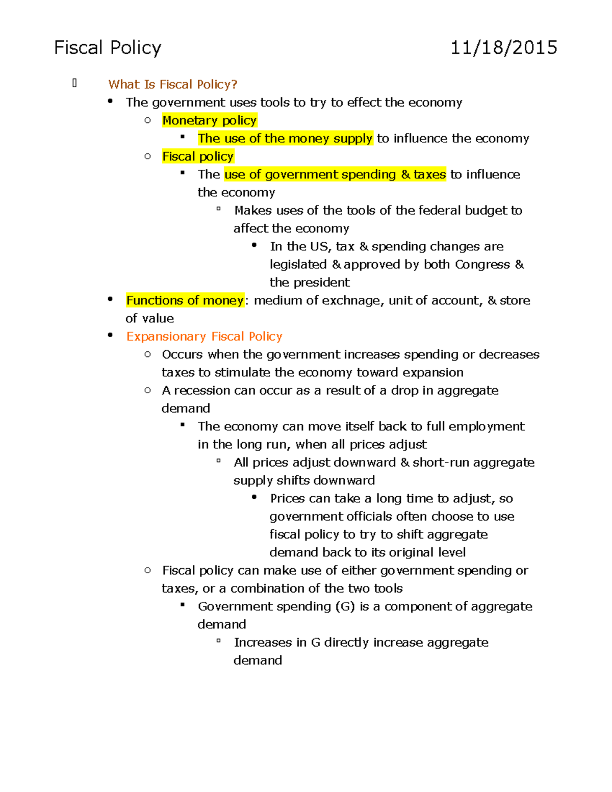 All About Fiscal Policy - Fiscal Policy What Is Fiscal Policy? The ...