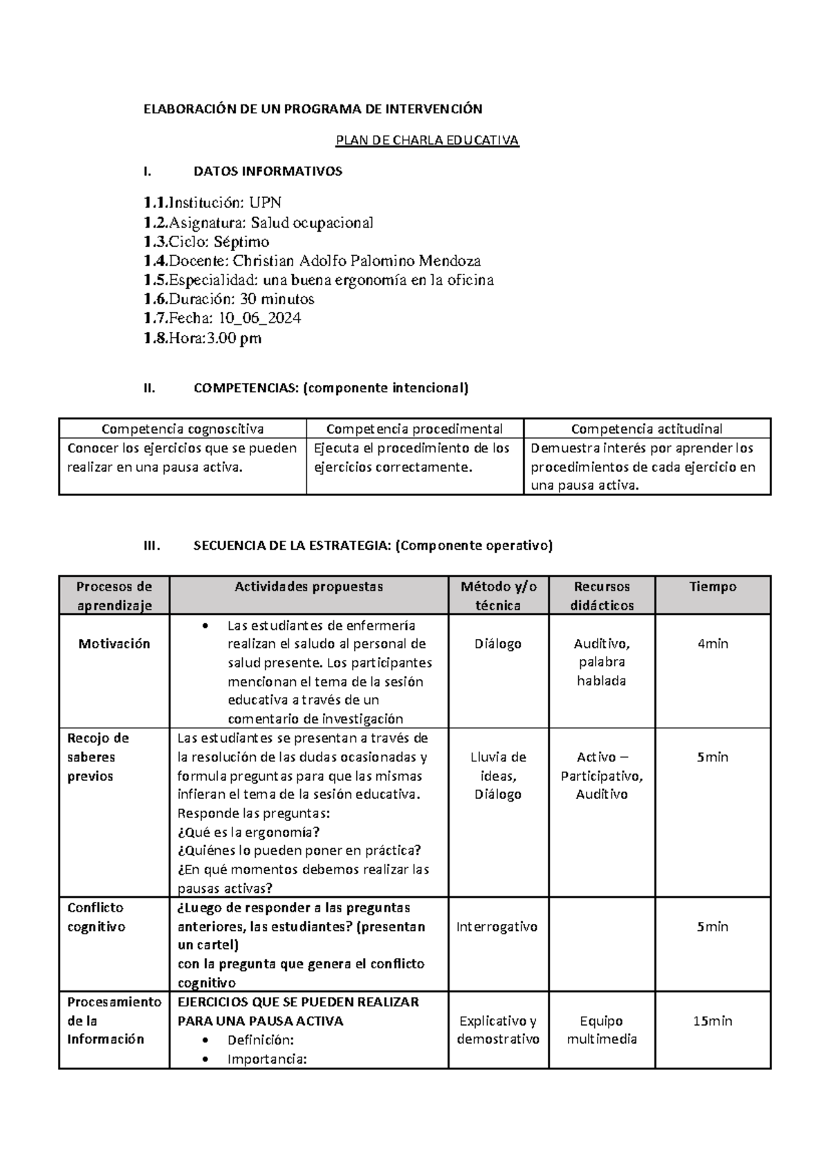 Elaboración DE UN Programa DE Intervención - ELABORACIÓN DE UN PROGRAMA ...