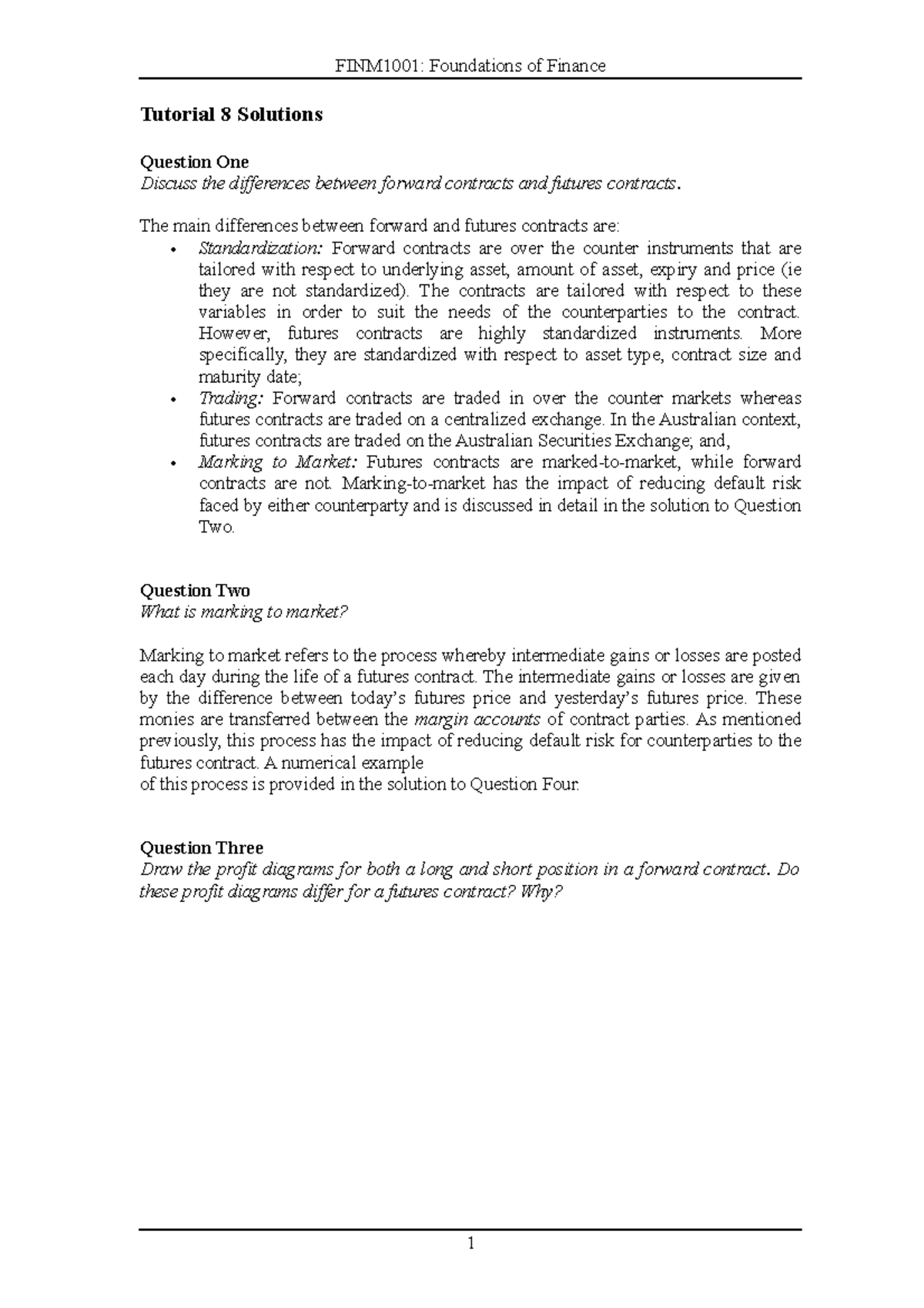 Tutorial 8 Solutions stat1008 - Tutorial 8 Solutions Question One ...