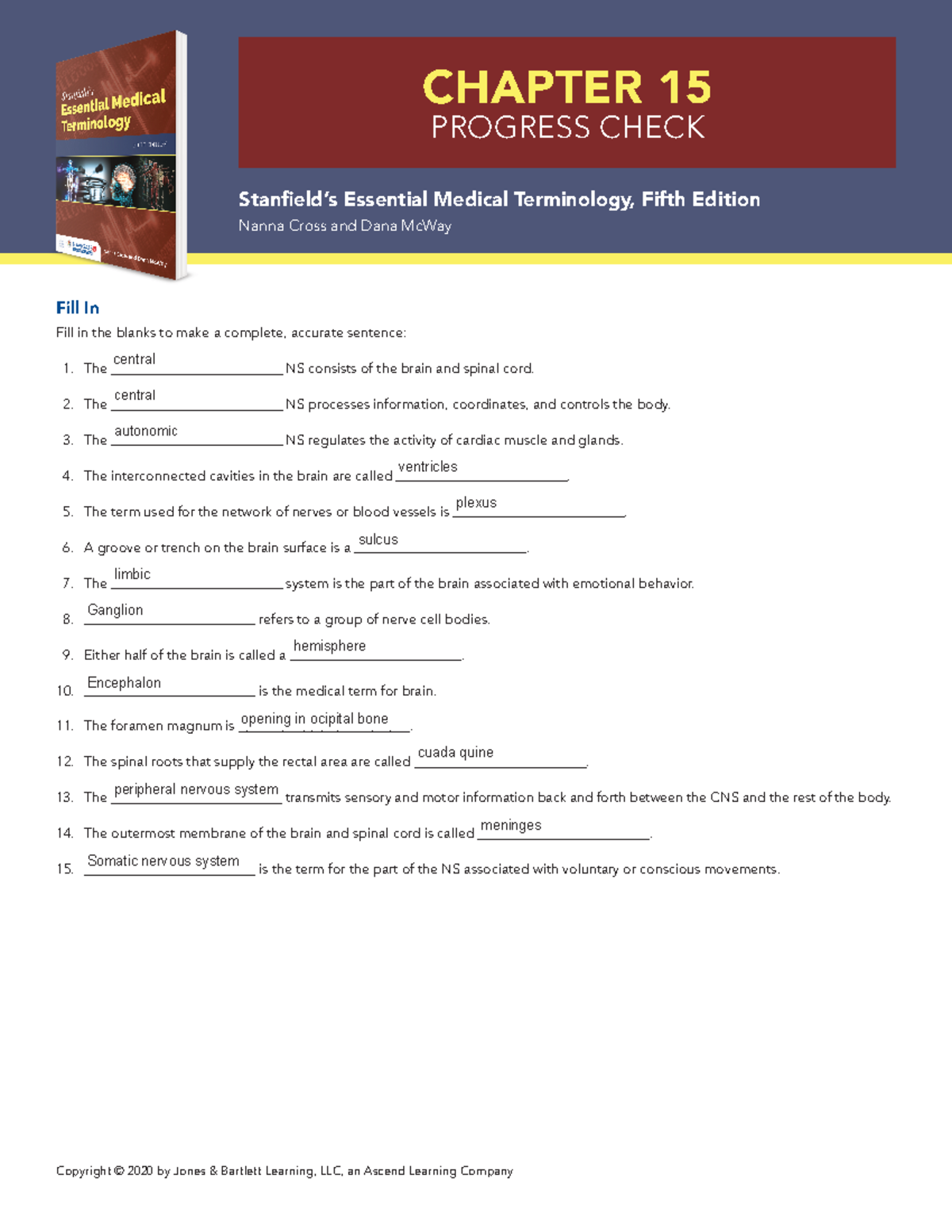 Chapter 15 - tools - Stan eld’s Essential Medical Terminology, Fifth ...