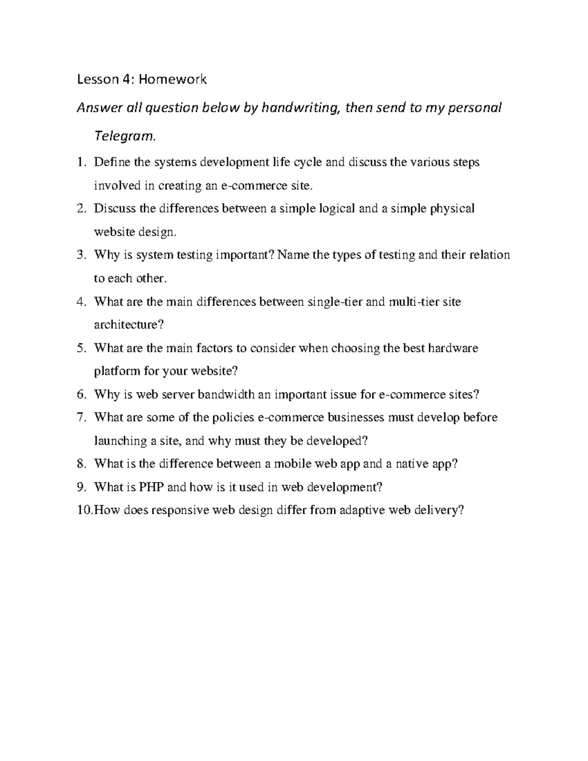 Lesson 4 homework - There is material for this course - Lesson 4 ...