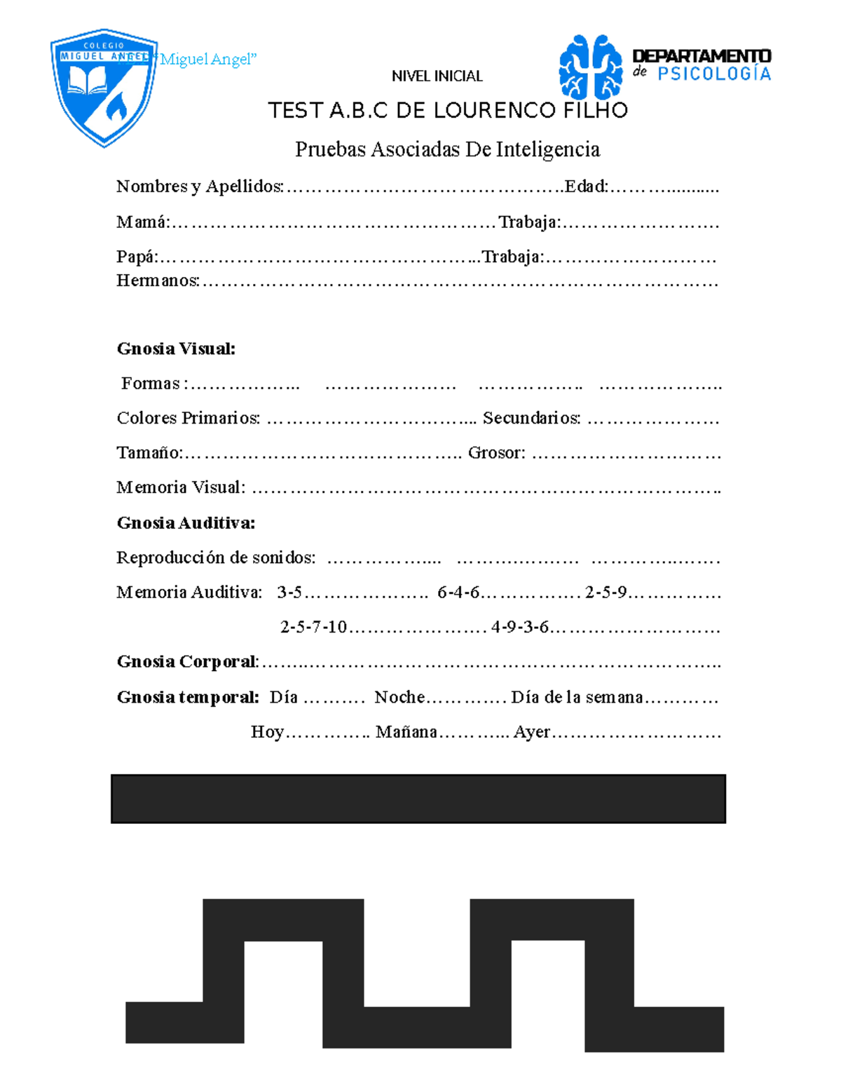 TEST ABC - TEST A.B DE LOURENCO FILHO Pruebas Asociadas De Inteligencia ...