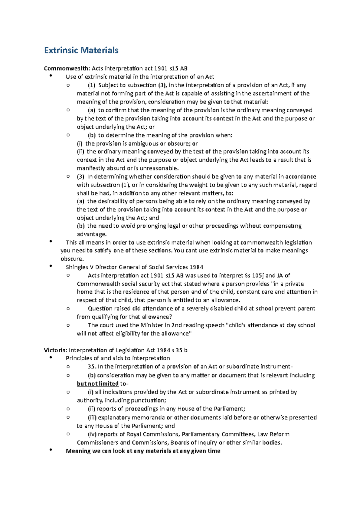 Extrinsic material - Extrinsic Materials Commonwealth: Acts ...