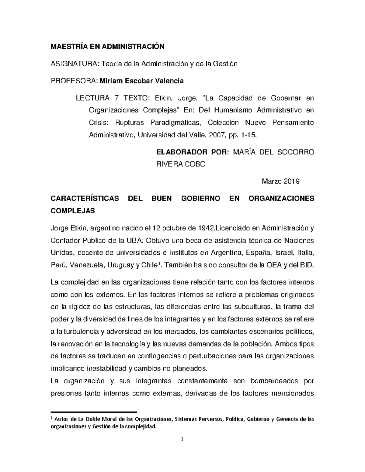 Protocolo 7 La Capacidad de Gobernar en Organizaciones Complejas ...