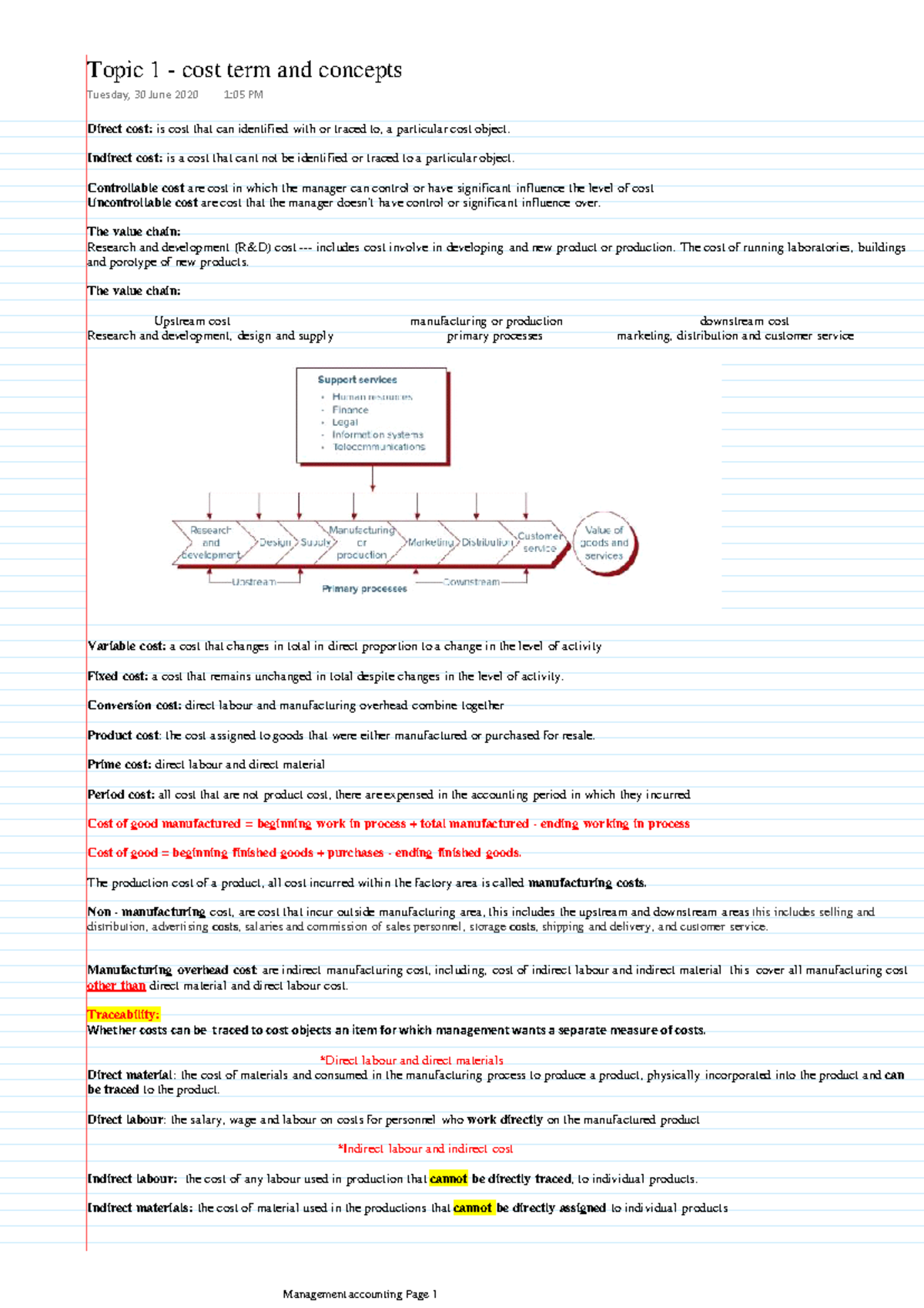 Topic 1 Cost Term And Concepts Warning Tt Undefined Function 32 Warning Tt Undefined