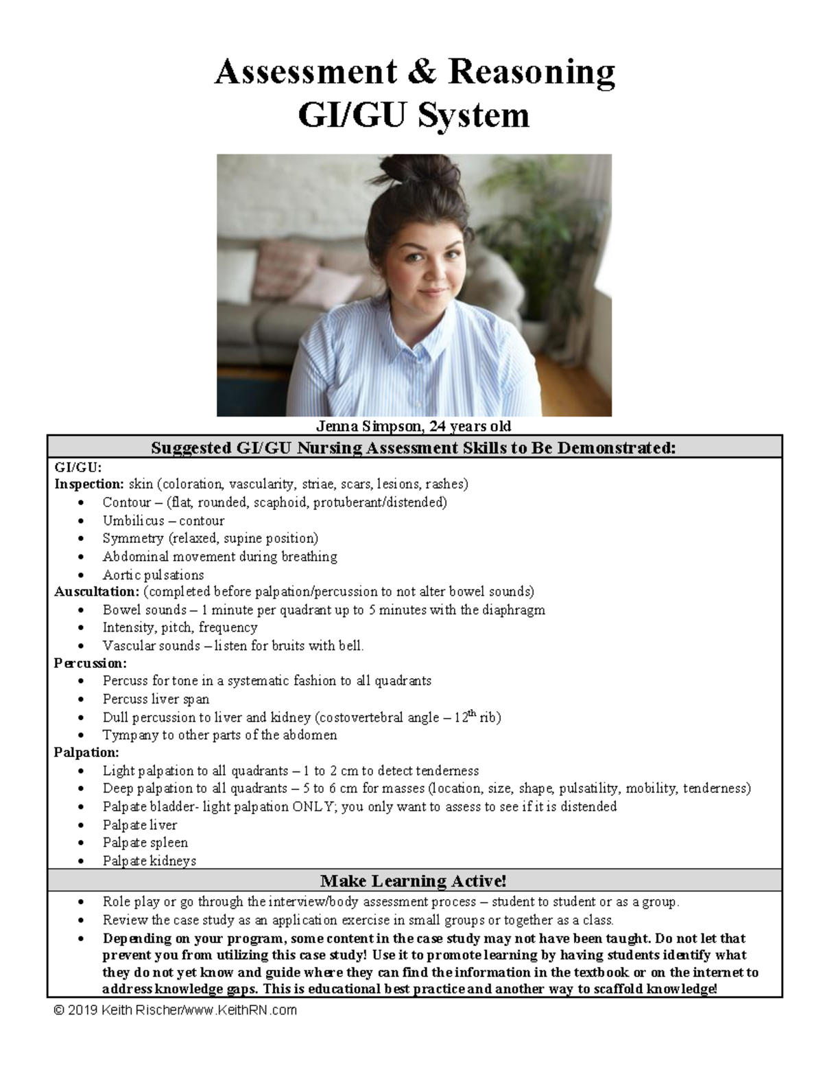 Jenna+Simpson+Kidney+Stone+Case+Study+2 - Assessment & Reasoning GI/GU ...