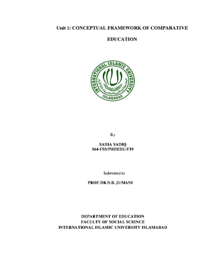 The historical development of comparative education - C H A P T E R 2 T ...