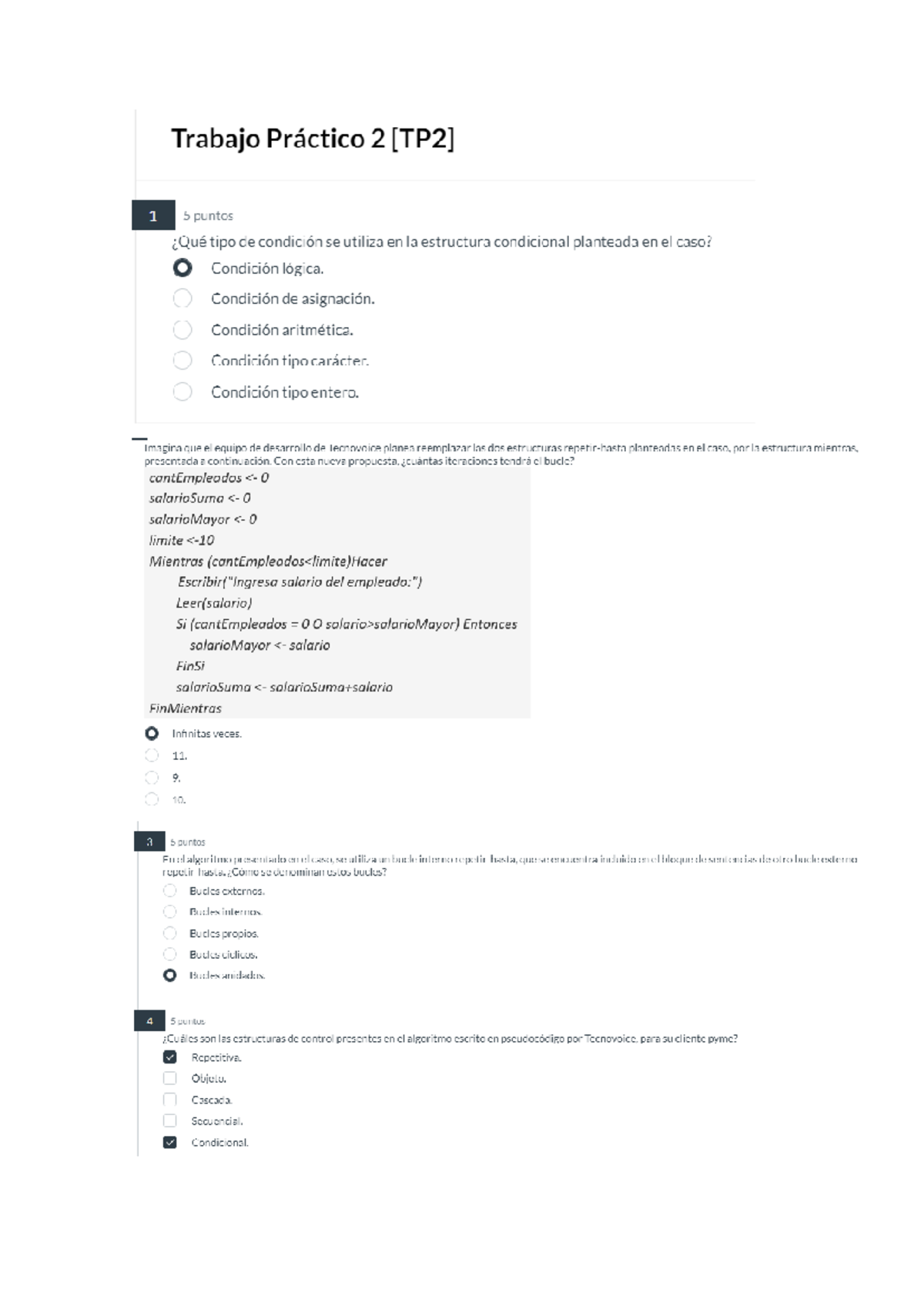 TP2 Introduccion a los Algoritmos - Studocu