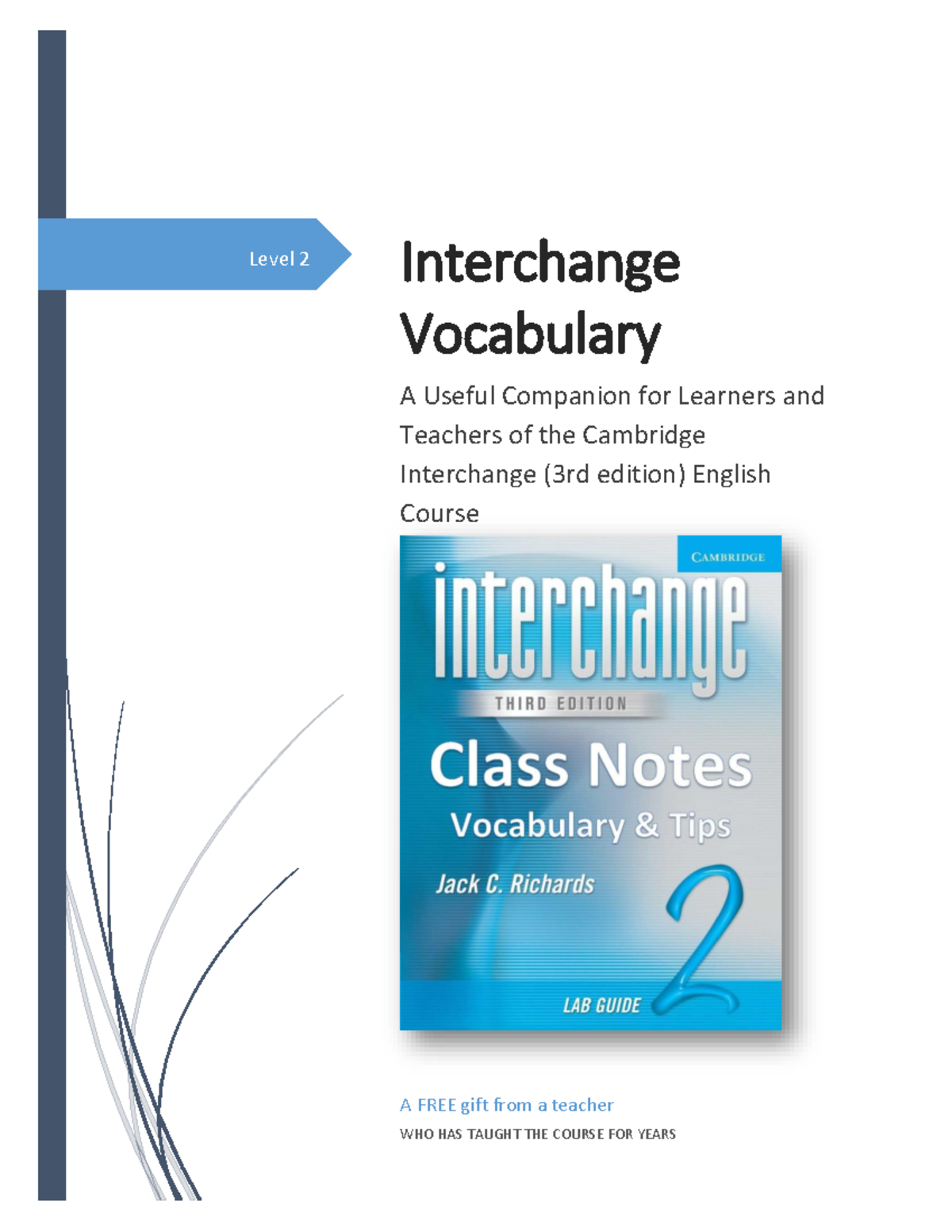 Interchange 2 vocabulary - ####### Level 2 Interchange Vocabulary A ...